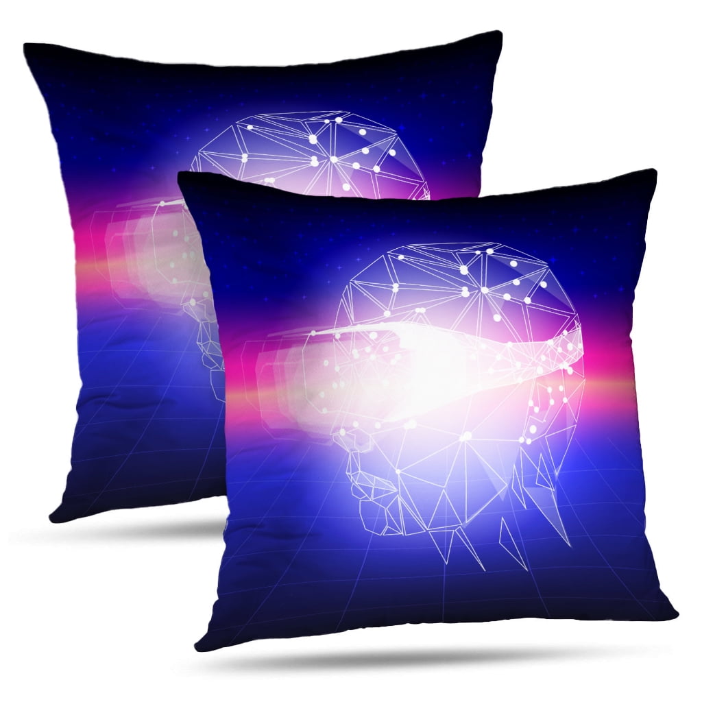 LALILO Throw Pillow Covers Retro With Futuristic Retro Wave Neon ...