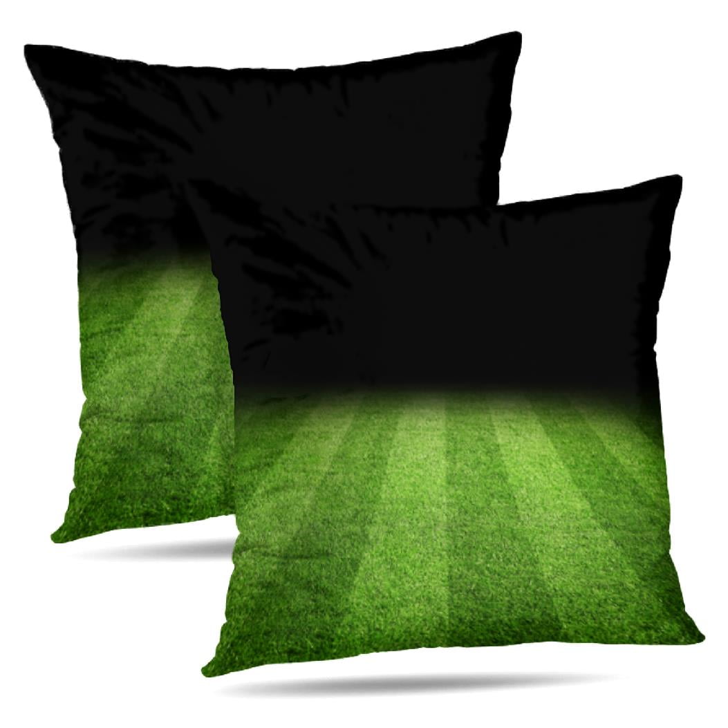 LALILO Throw Pillow Covers Soccer Football Field Night With Space ...