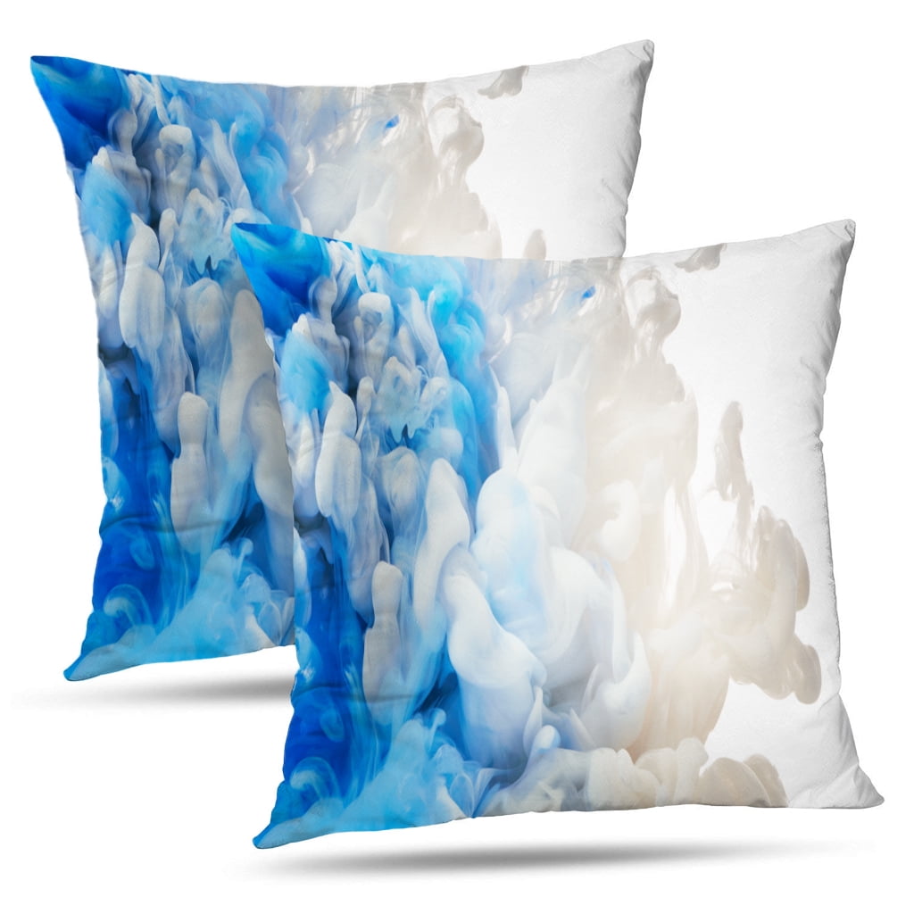 LALILO Throw Pillow Covers Splash Ink Art Water Splash Liquid Blue Drop ...