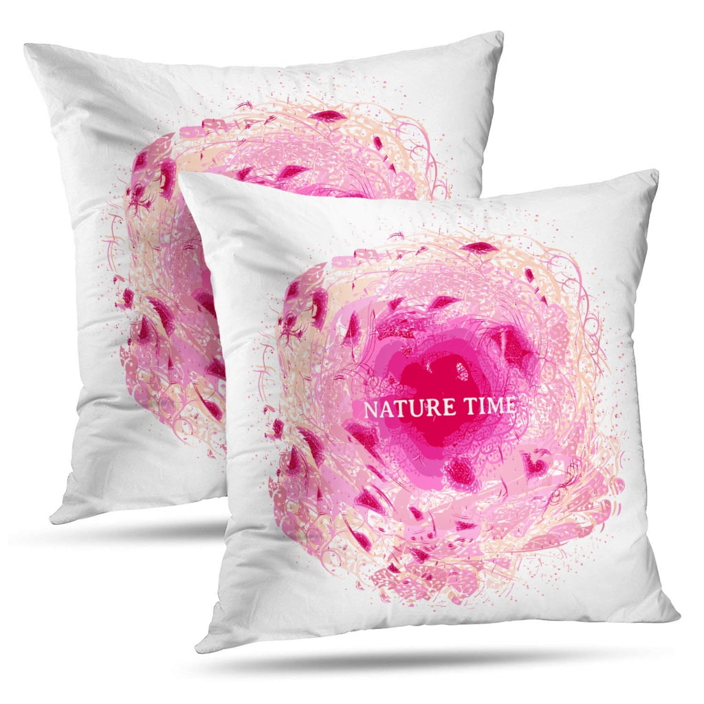 LALILO Throw Pillow Covers Splash With Floral Accents Backdrop Banner ...