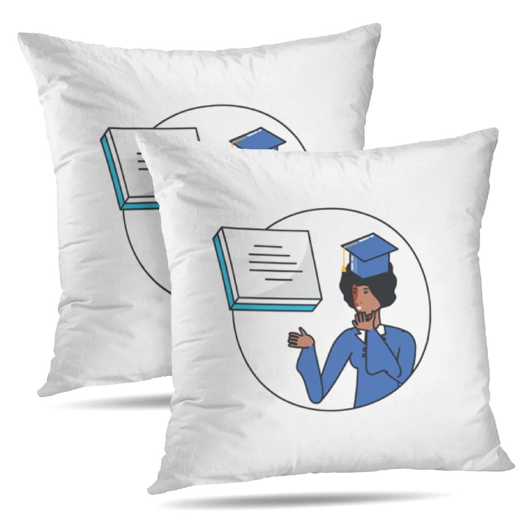 LALILO Throw Pillow Covers Student Afro Girl Character Afro Cushion ...