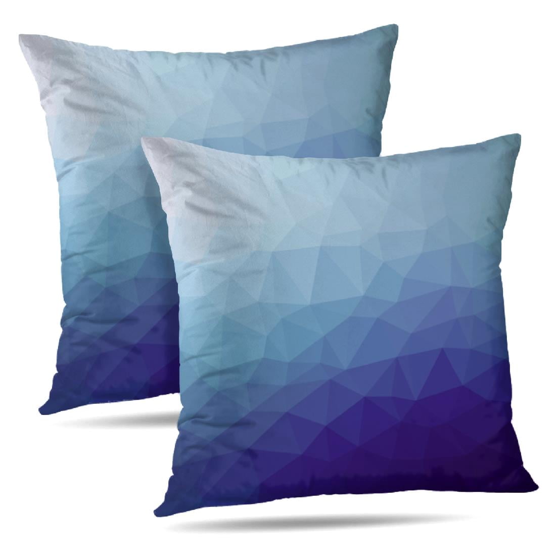 LALILO Throw Pillow Covers Triangle Shades Blue Art Backdrop Blue ...