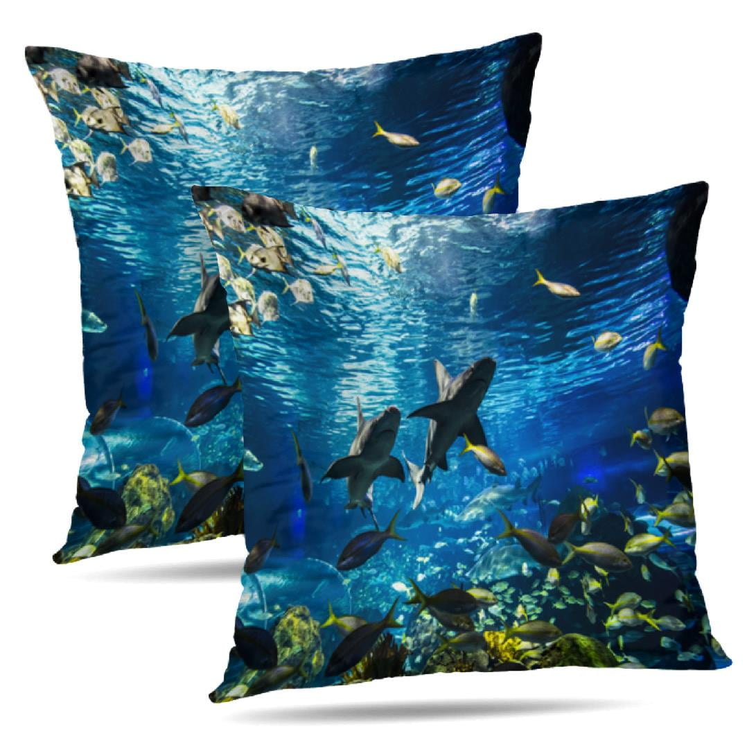 LALILO Throw Pillow Covers Underwater Marine Life Underwater Fish ...