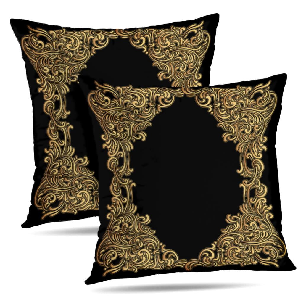 LALILO Throw Pillow Covers Vintage Baroque Frame Victorian And Cushion ...