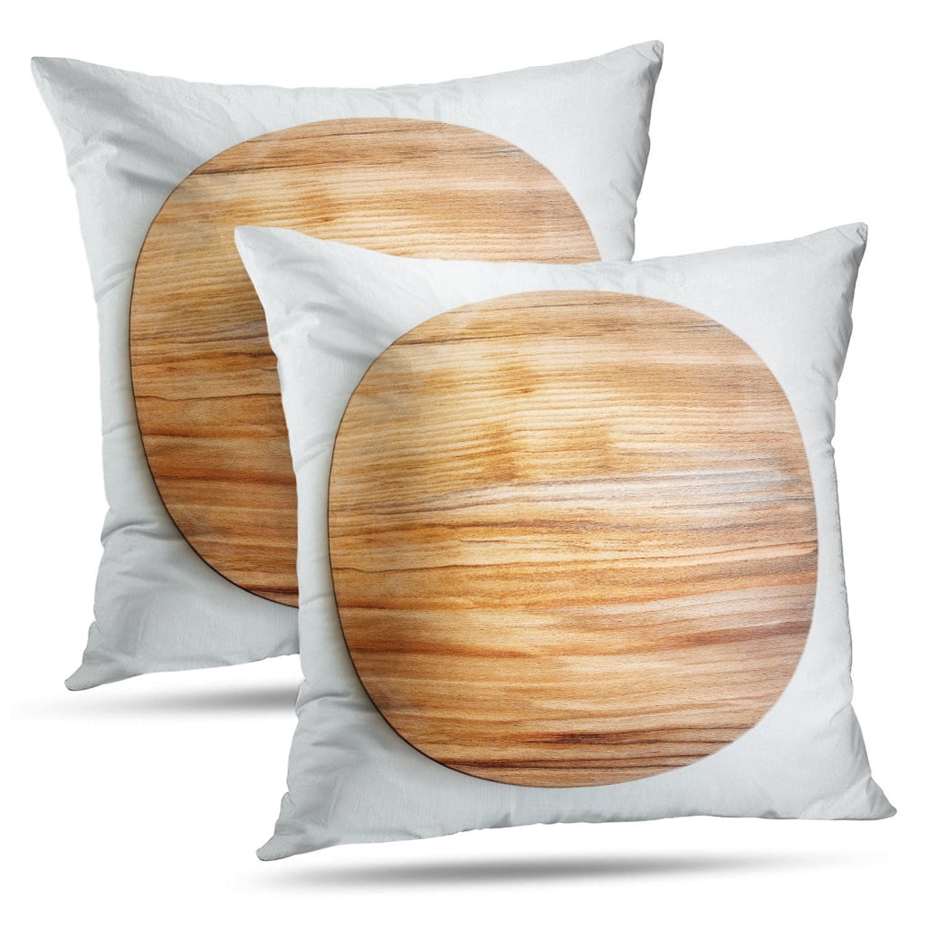 LALILO Throw Pillow Covers Wooden Round Board Tray Wooden Round Pizza ...