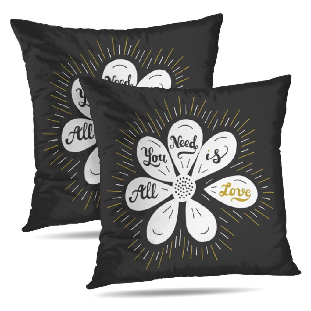 LALILO Throw Pillow Covers You Love Lettering Card Art Calligraphy ...