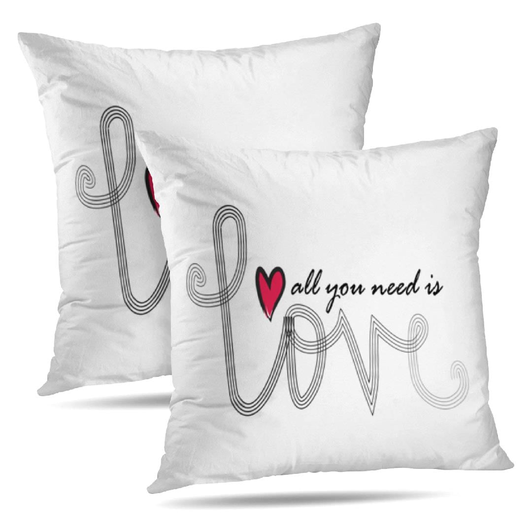 LALILO Throw Pillow Covers You Love Lettering Inspirational Quote ...