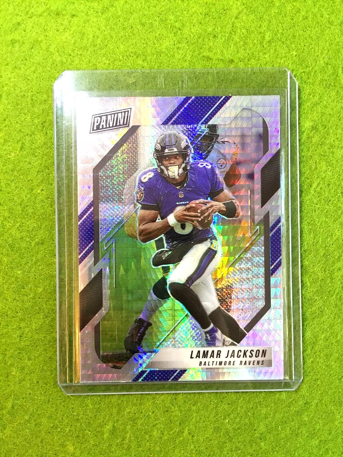 LAMAR JACKSON SILVER PRIZM HYPER VIP CARD 2022 National Lamar Jackson ...