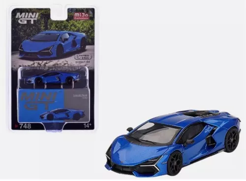 LAMBORGHINI REVUELTO BLUE ELEOS BLUE 1/64 DIECAST MODEL BY MINI GT ...