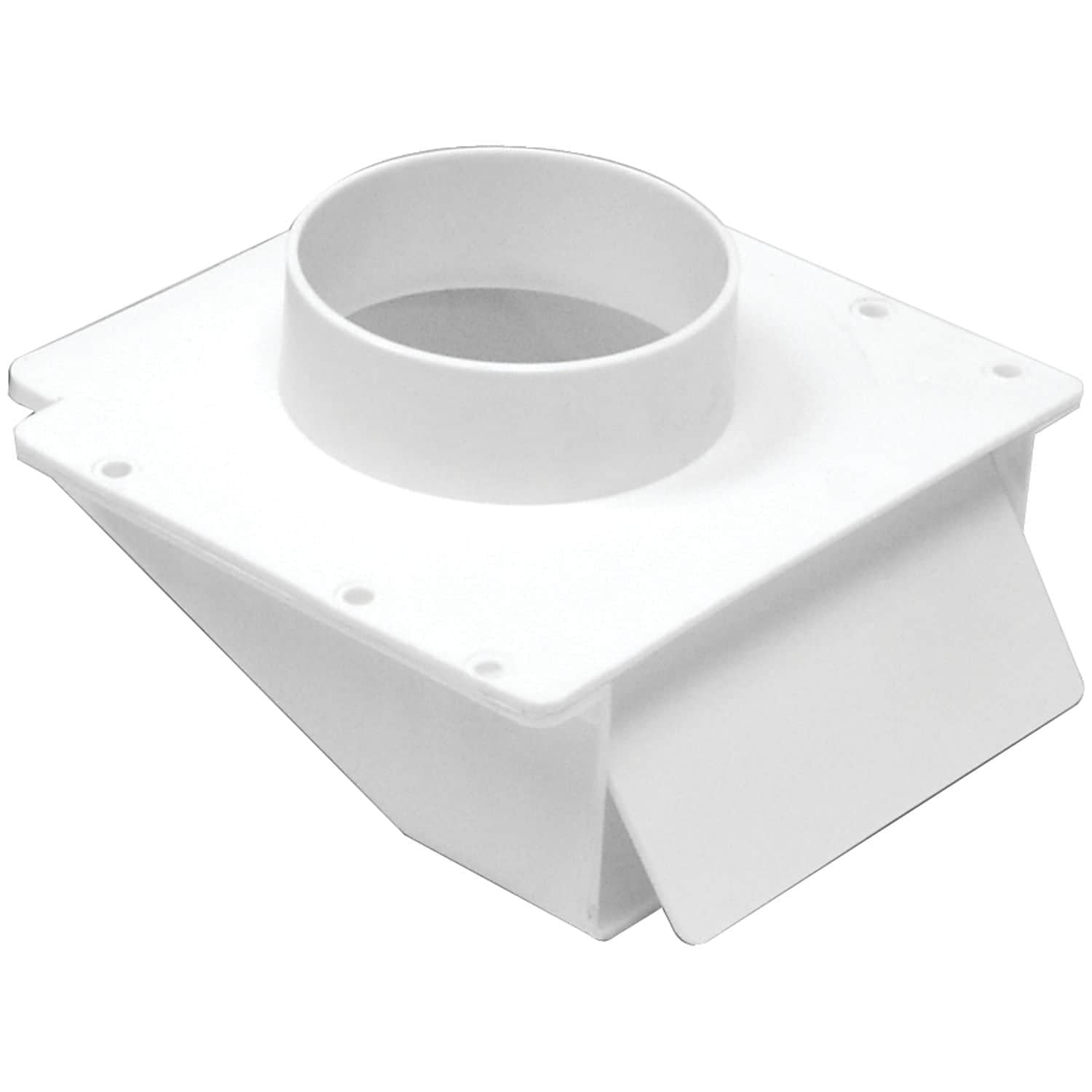 Lambro 143W 4" Plastic Under-Eave Vent, Exterior Dryer Vent with Damper ...