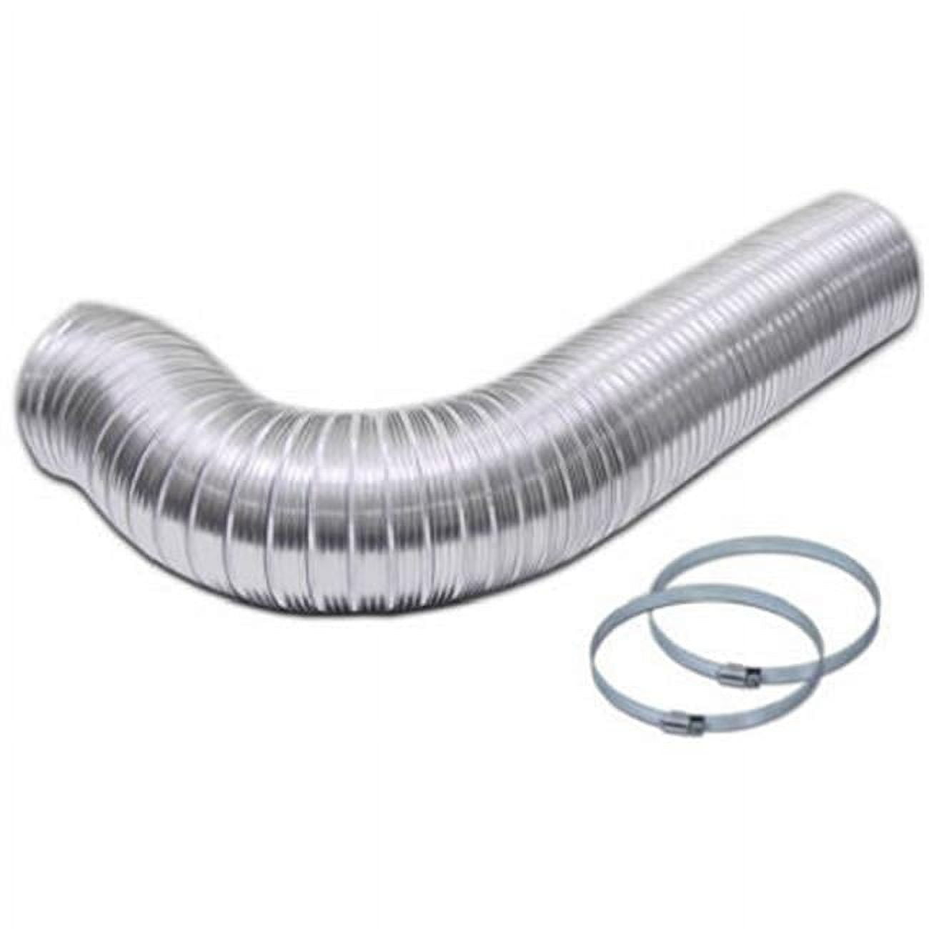 LAMBRO INDUSTRIES Aluminum Duct Pipe, Flexible With Screws & Clamps, 4 ...