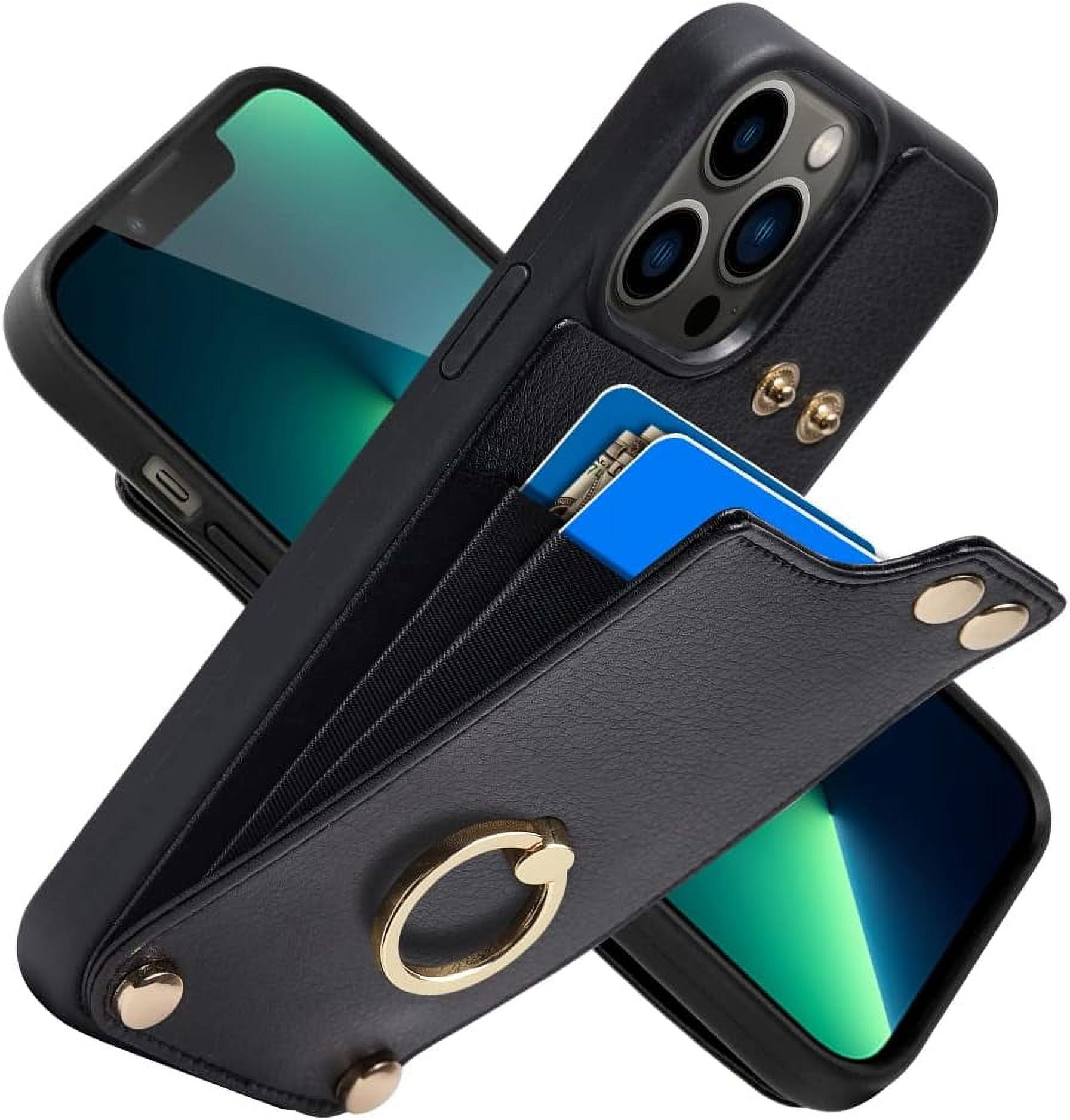 LAMEEKU Compatible with iPhone 13 Pro Case Wallet 6.1'', Leather Case with Card Holder, RFID ...