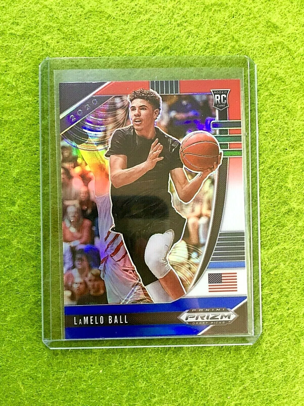 LAMELO BALL PRIZM ROOKIE CARD JERSEY #1 NBL RC HORNETS 2020 Prizm RED WHITE BLUE - Walmart.com