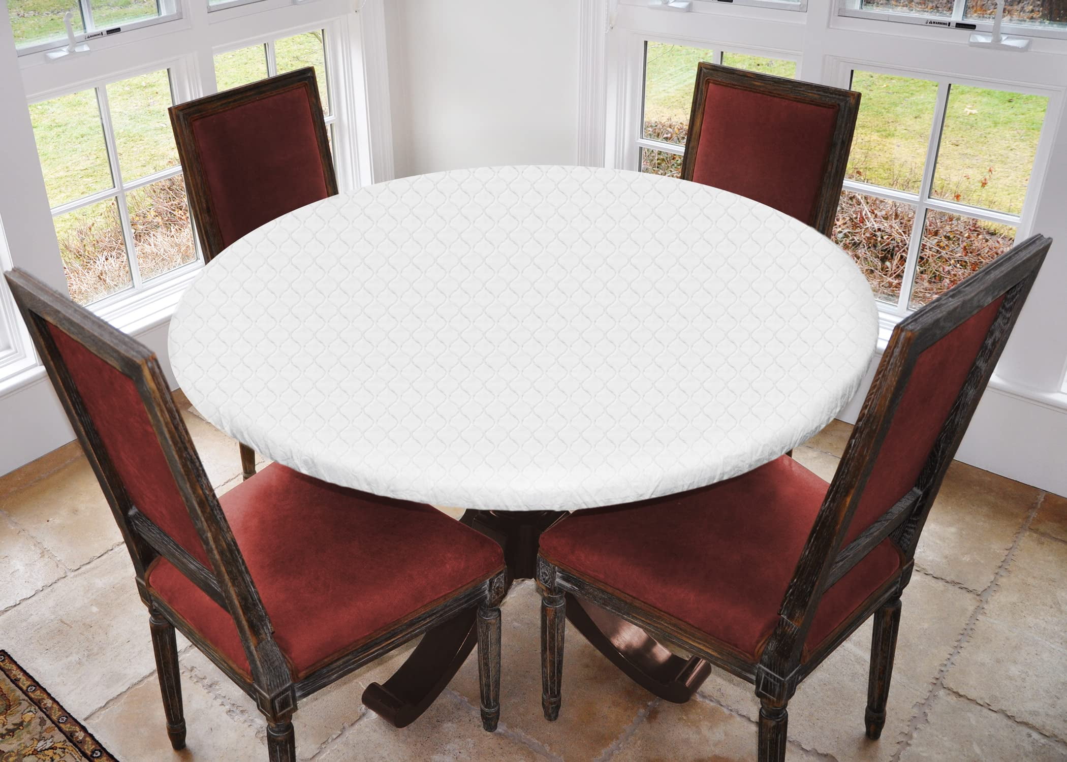 LAMINET - Deluxe Cushioned Heavy-Duty Elastic Edged QUILTED Table Pad ...