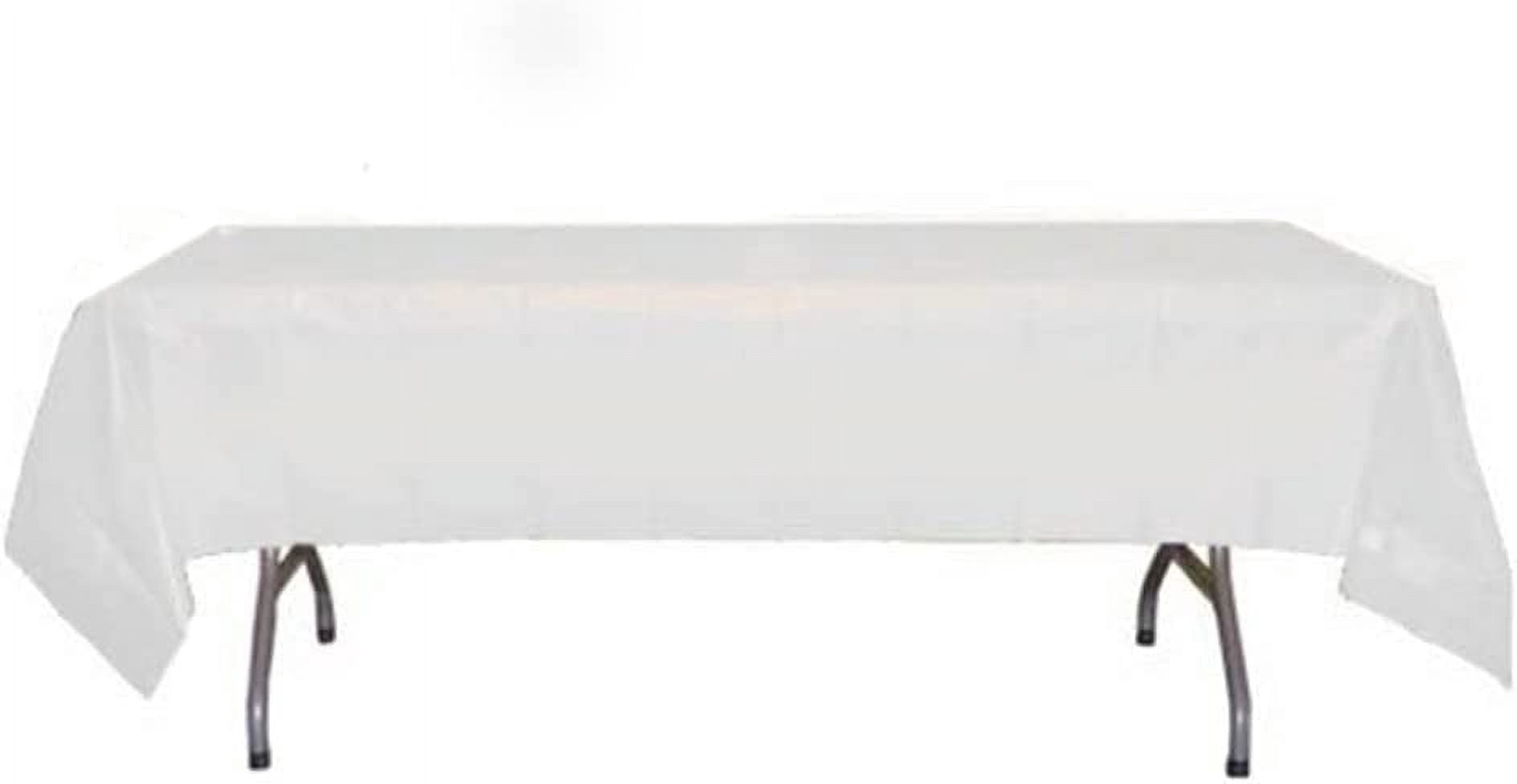 LAMINET Premium Disposable Tablecovers - SET OF 6 - WHITE - 54" x 108 ...
