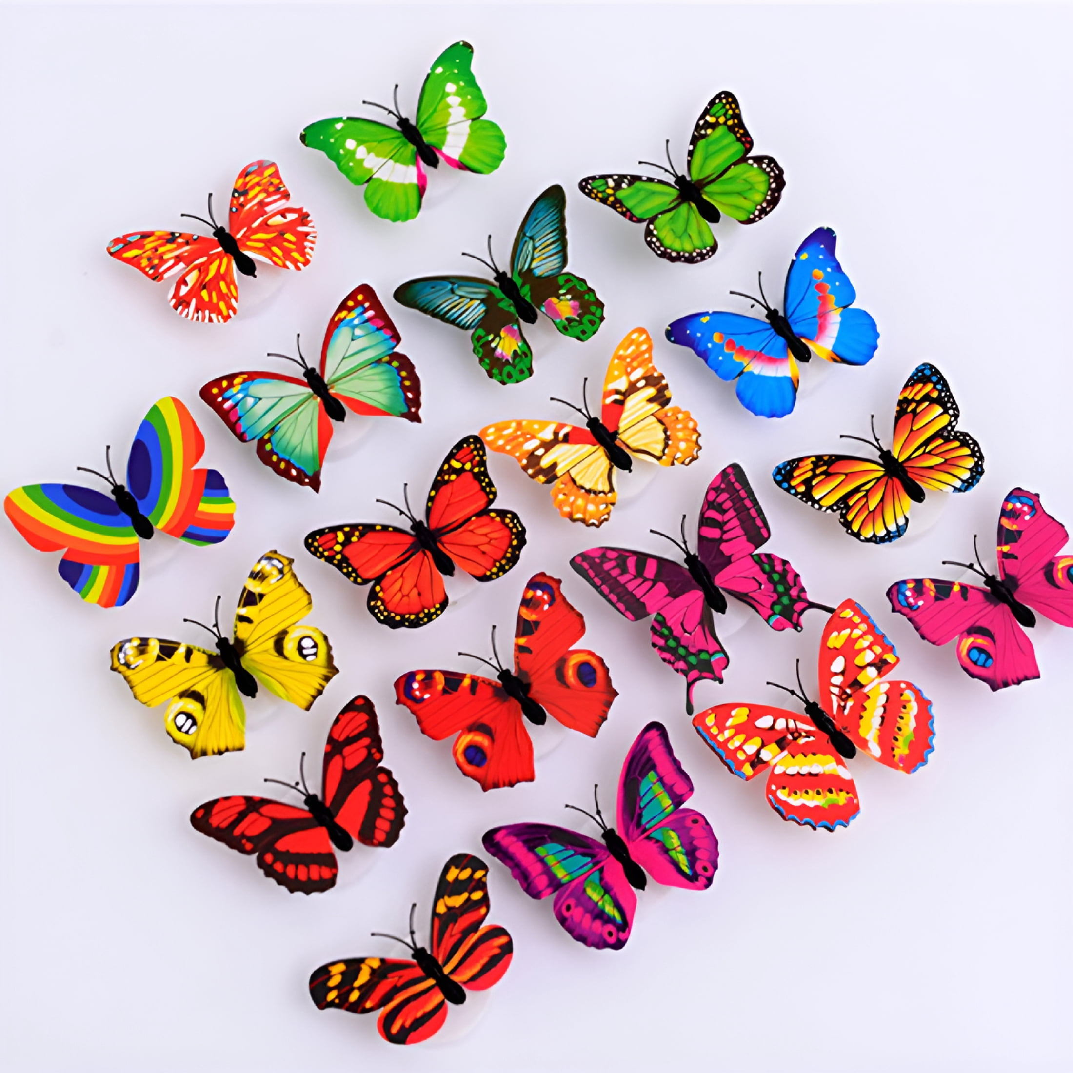CCOCC 10 Pcs Wall Stickers Butterfly Led Lights 3D House Decoration ...