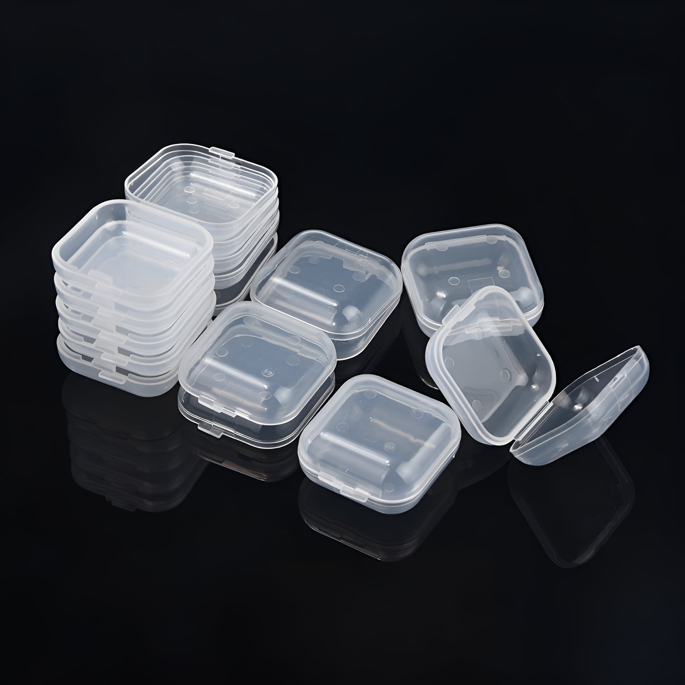 LAMIRO 10 Pieces Small Clear Plastic Beads Storage Container and ...