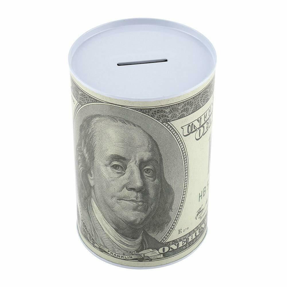LAMIRO $100 Dollar Bill Piggy Bank 6.5" Tall Coin Saving Money Currency ...