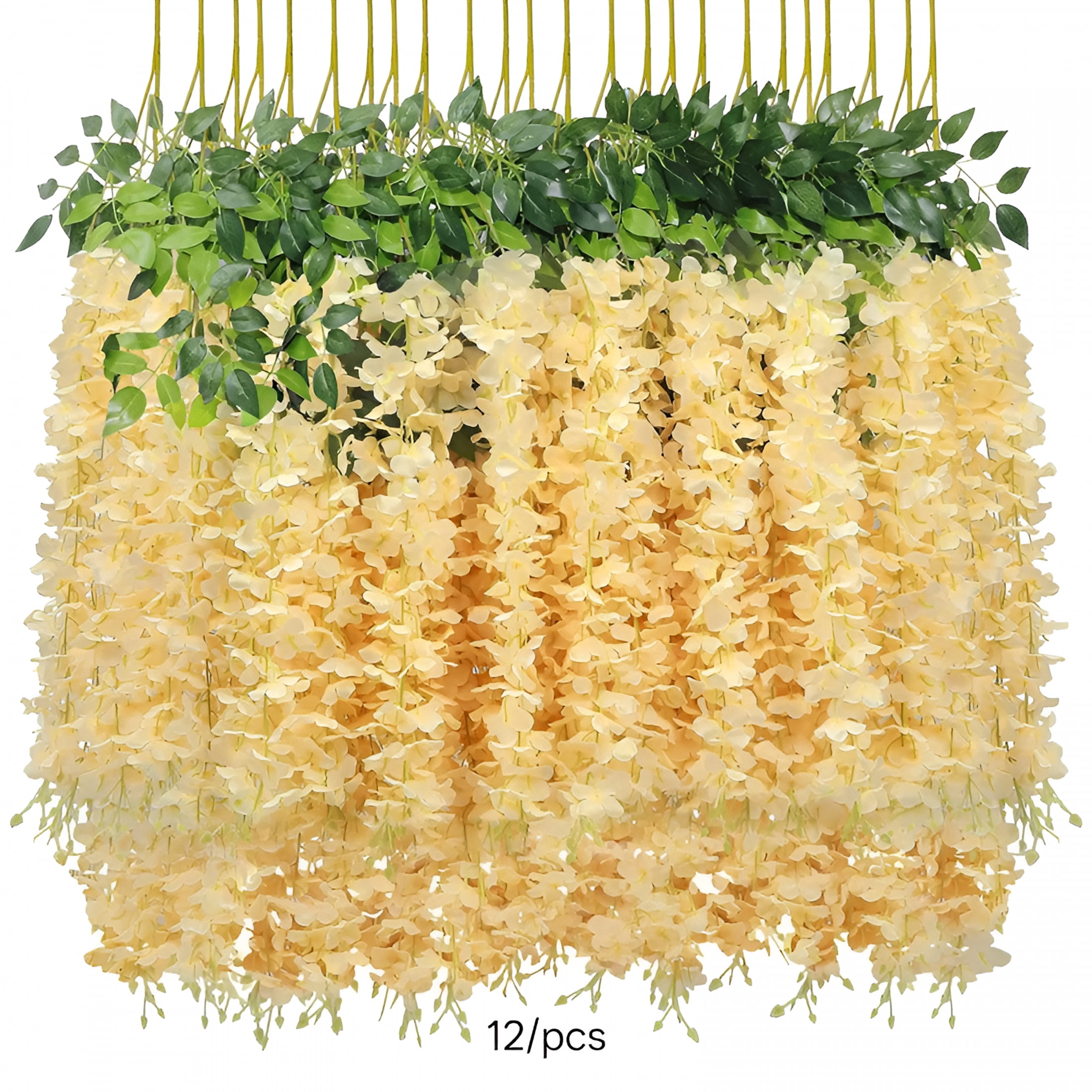 LAMIRO 12 Pack Wisteria Flower Vines Garland Hanging Wisteria 3.75 Feet ...