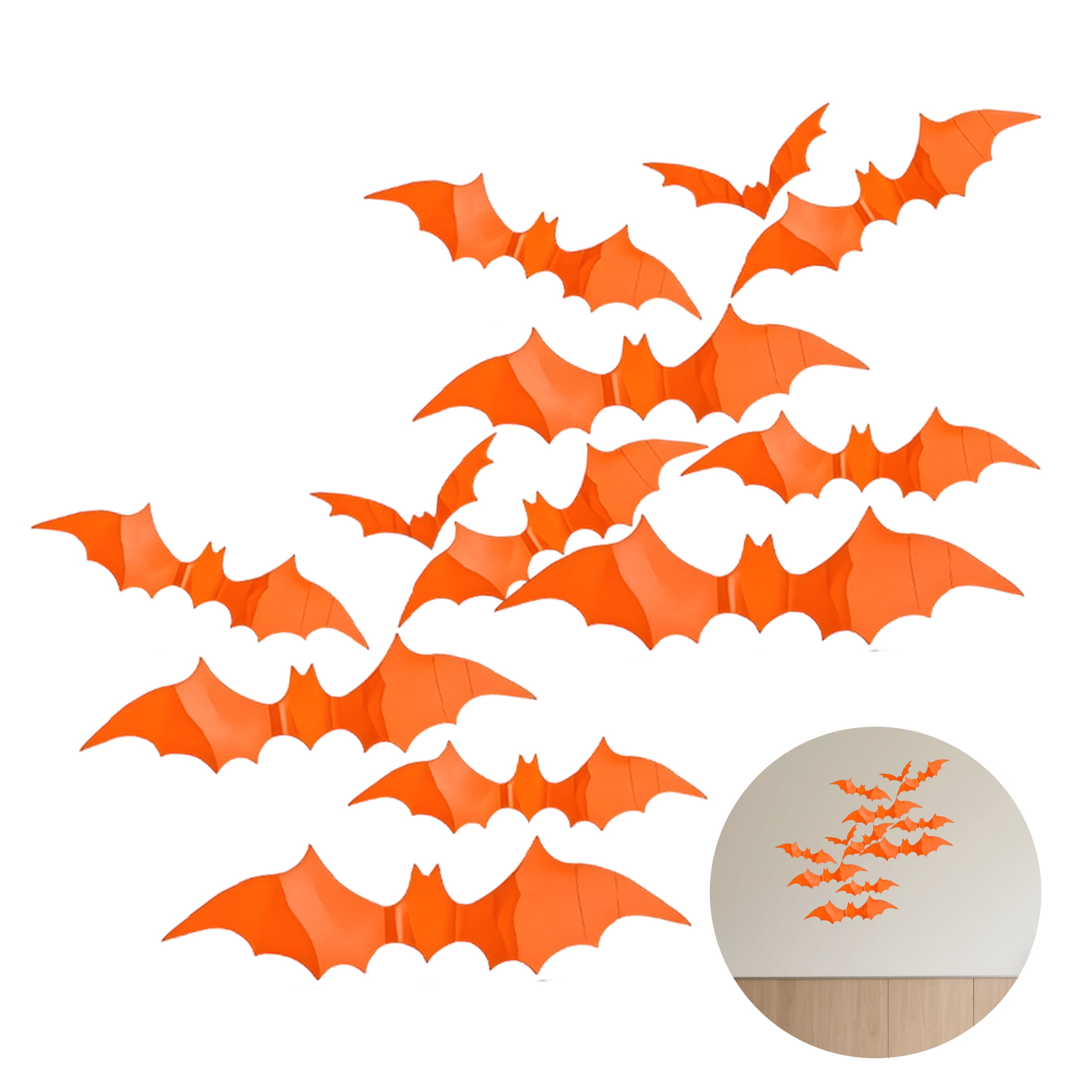 LAMIRO 12Pcs Bat Decor Halloween Decorations Indoor,Bat Halloween ...