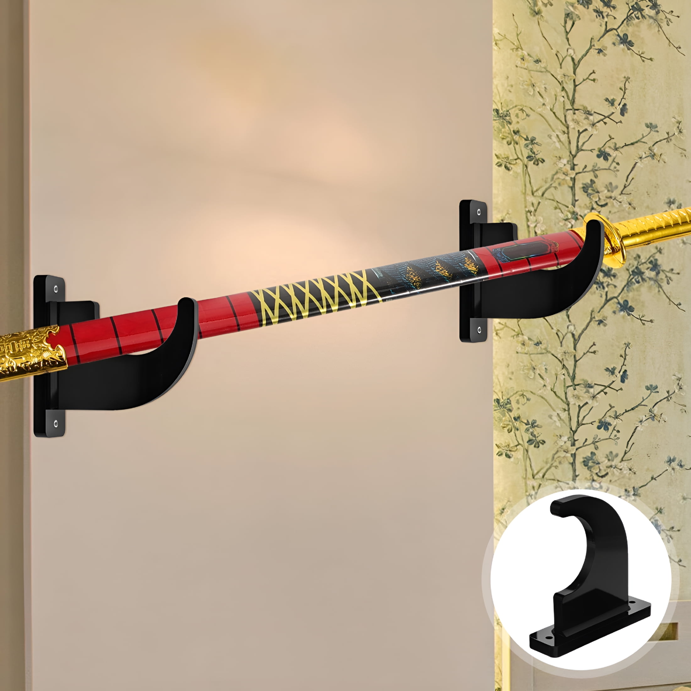 LAMIRO 1Pair Sword Display Wall Mount Holder for Hanging Home Decor ...