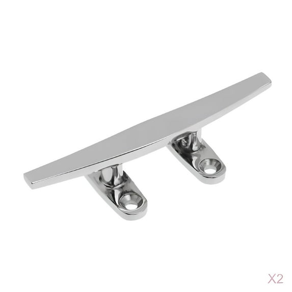 LAMIRO 2 Packs 5 Inch Marine 316 Stainless Steel Hollow Base Boat Cleat ...
