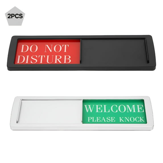 LAMIRO 2 Pcs Do Not Disturb Sign for Door Welcome Emblems Slider ...