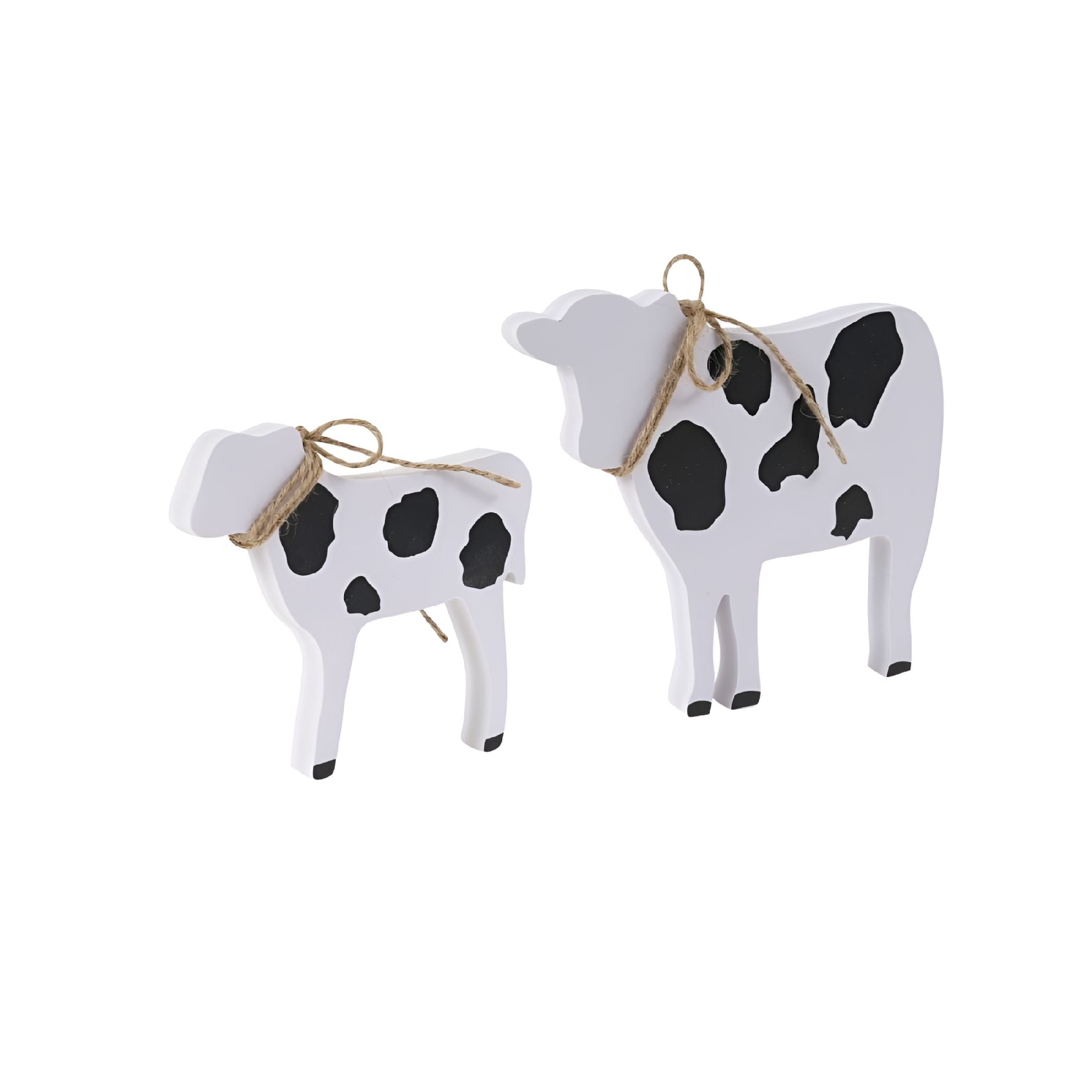 LAMIRO 2 Pcs Farmhouse Cows Tiered Tray Decor Wooden Cow Tabletop ...