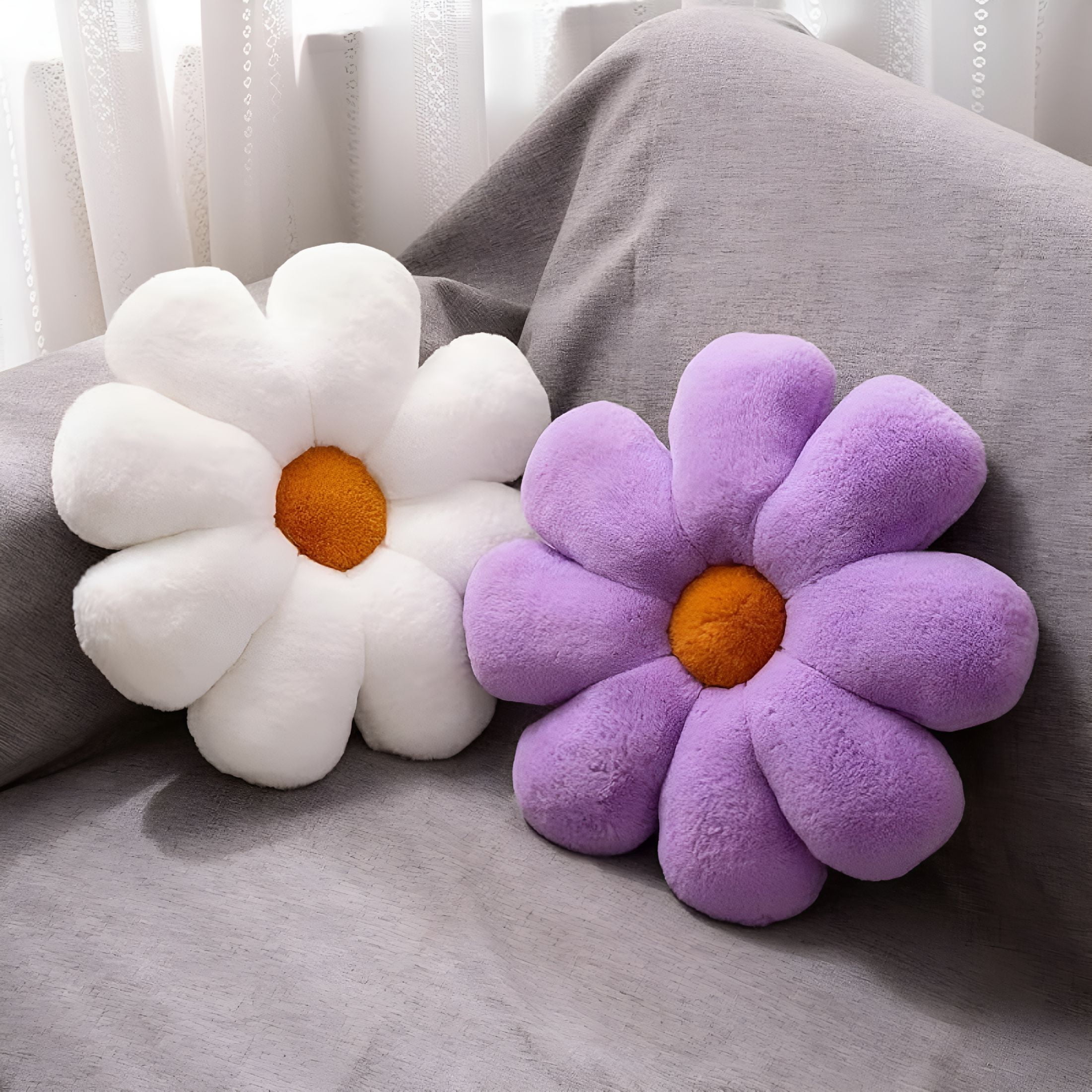 LAMIRO 2 Pcs Flower Pillow Daisy Throw Pillows Set,Cute Teen Girls ...