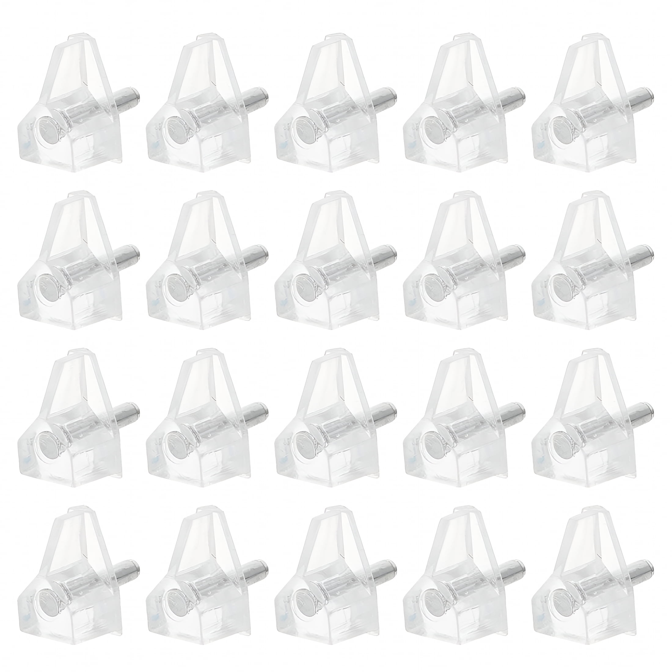 LAMIRO 20 pcs Clear Shelf Pegs Kitchen Cabinet Shelf Pin Shelf Support ...
