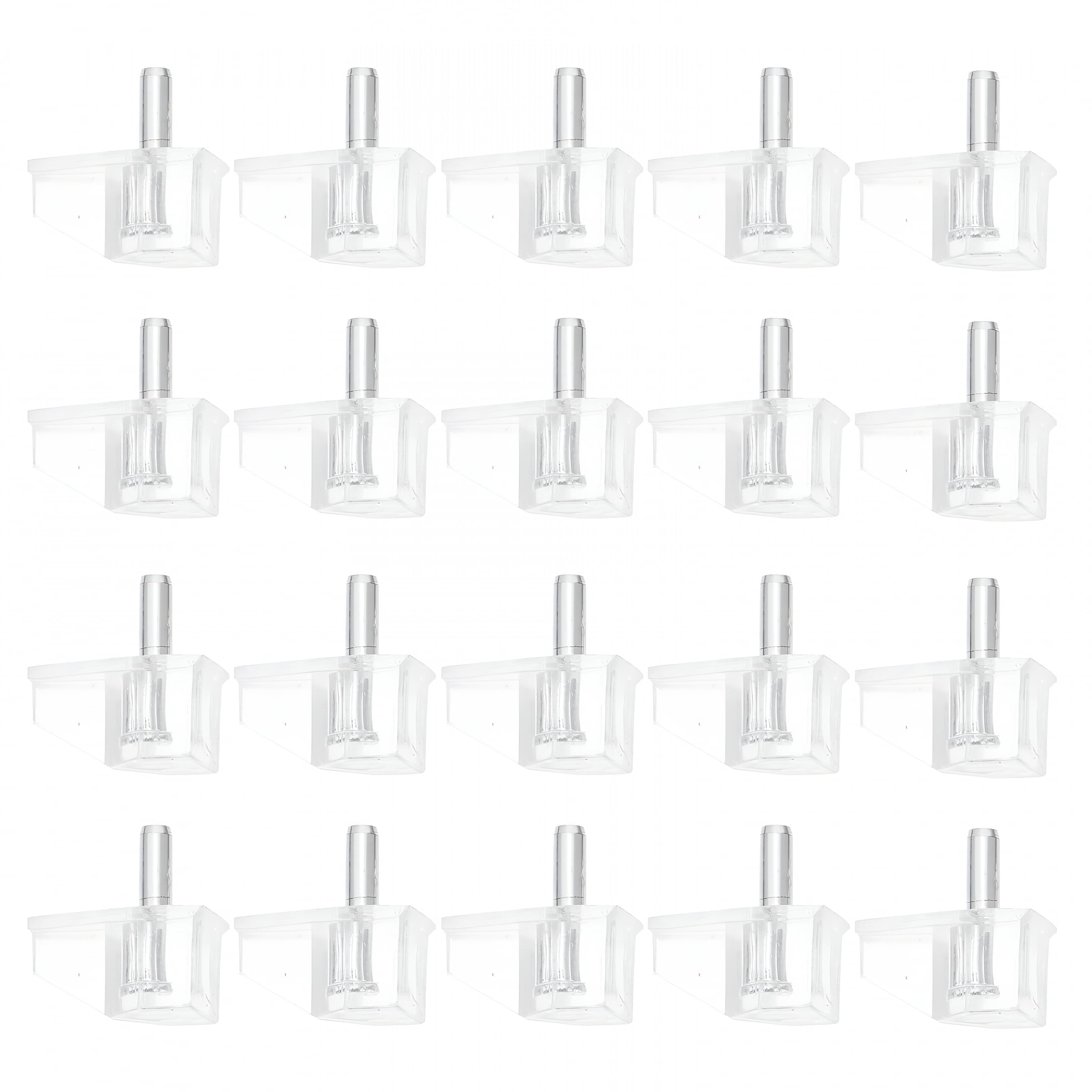 LAMIRO 20pcs Transparent Shelf Support Peg Plastic Cabinet Shelf Pegs ...