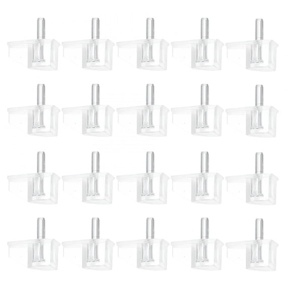 LAMIRO 20pcs Transparent Shelf Support Peg Plastic Cabinet Shelf Pegs ...