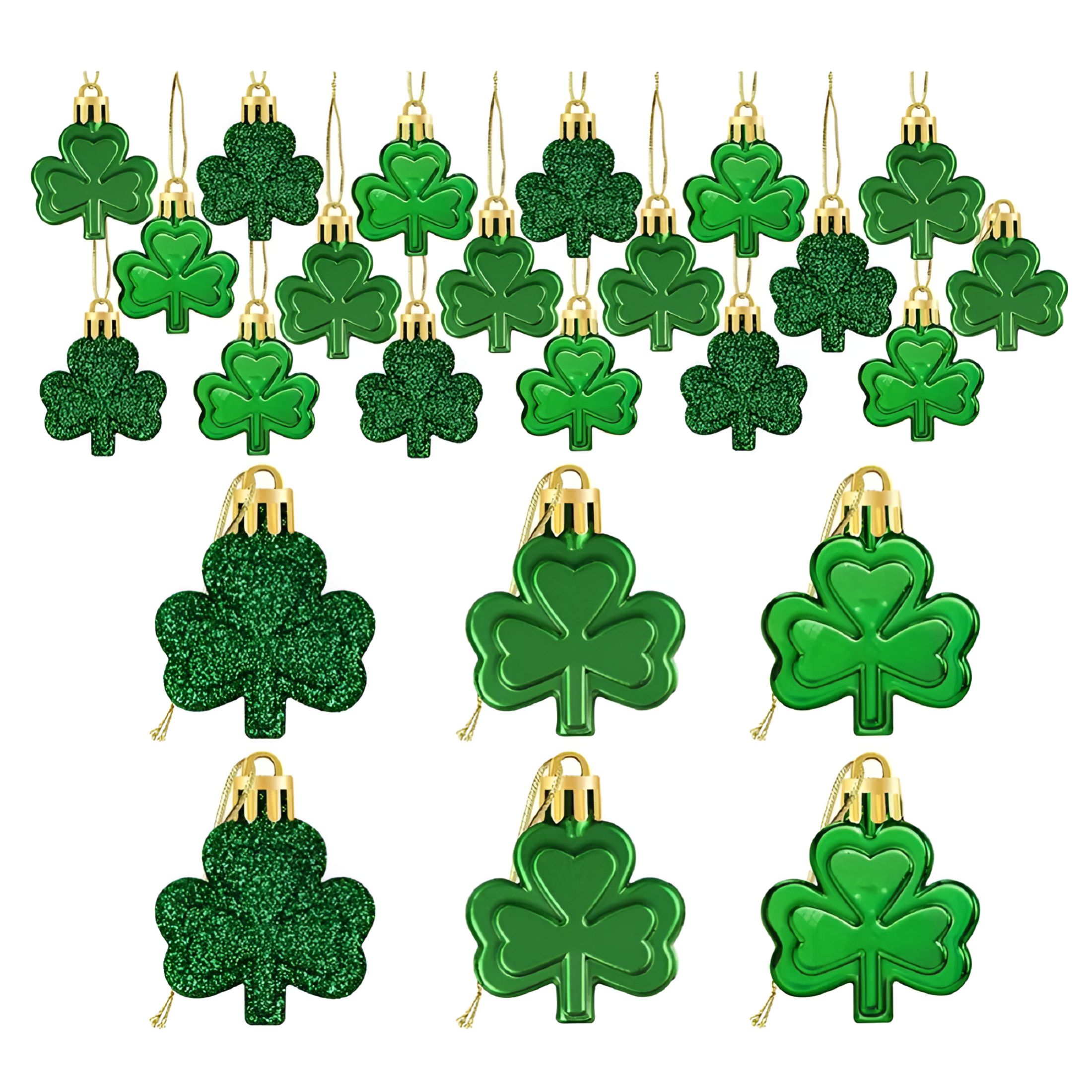 LAMIRO 24pcs Mini Shamrock Ornaments Pendants Good Luck Shamrock ...