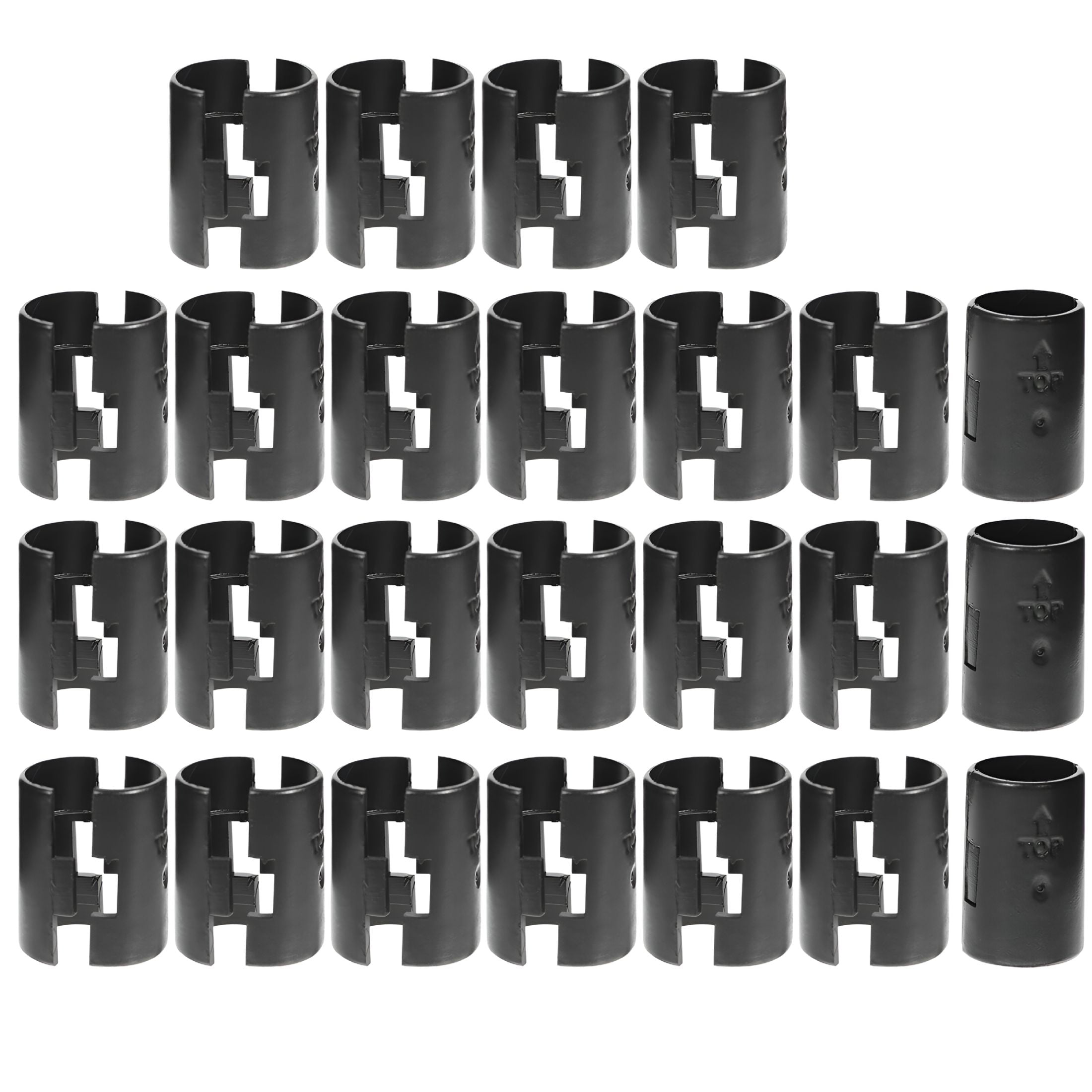 LAMIRO 25 Pairs Wire Shelf Clips Shelving Sleeves Shelf Plastic Lock ...