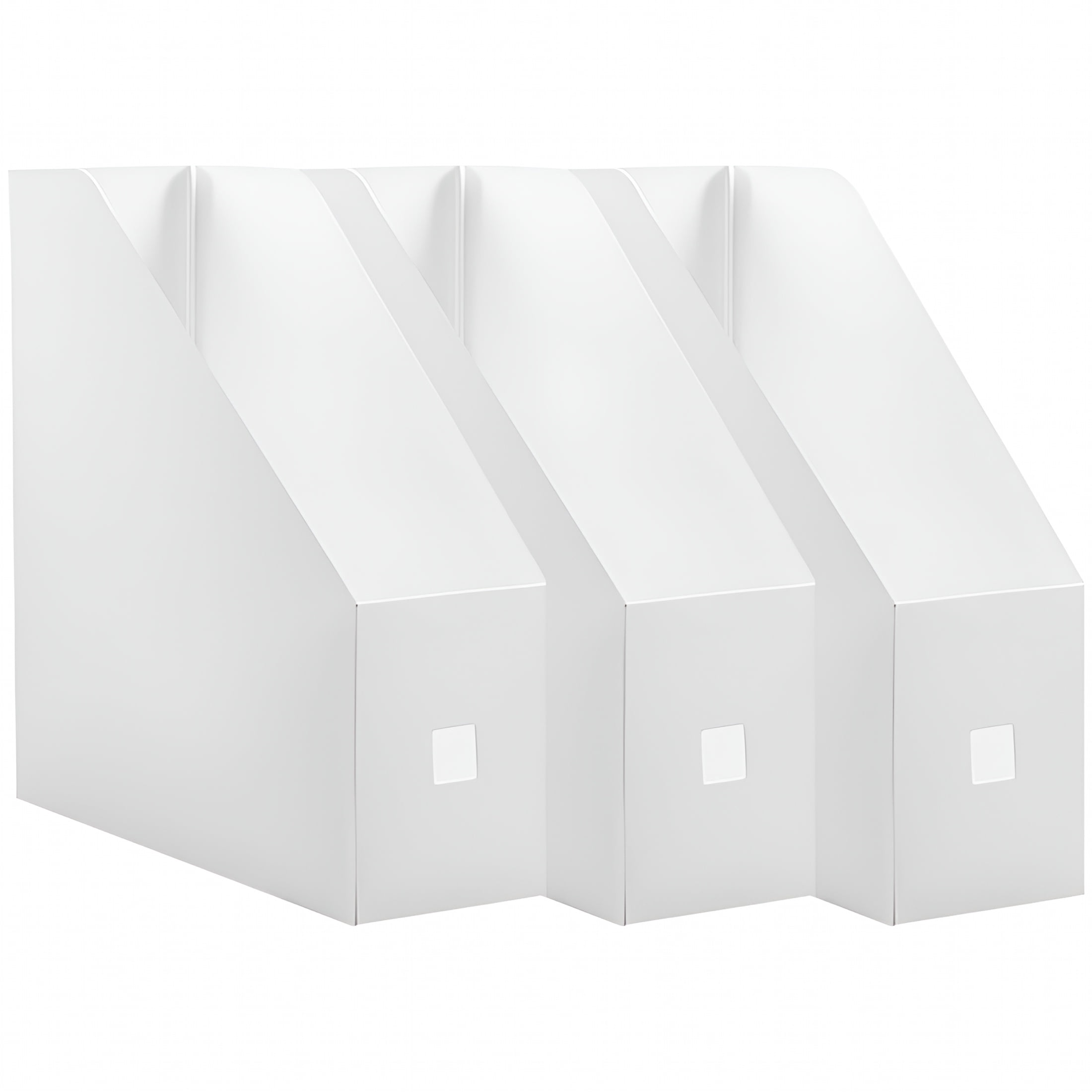 LAMIRO 3-Pack Plastic File Document Box, Magazine Holder - Walmart.com