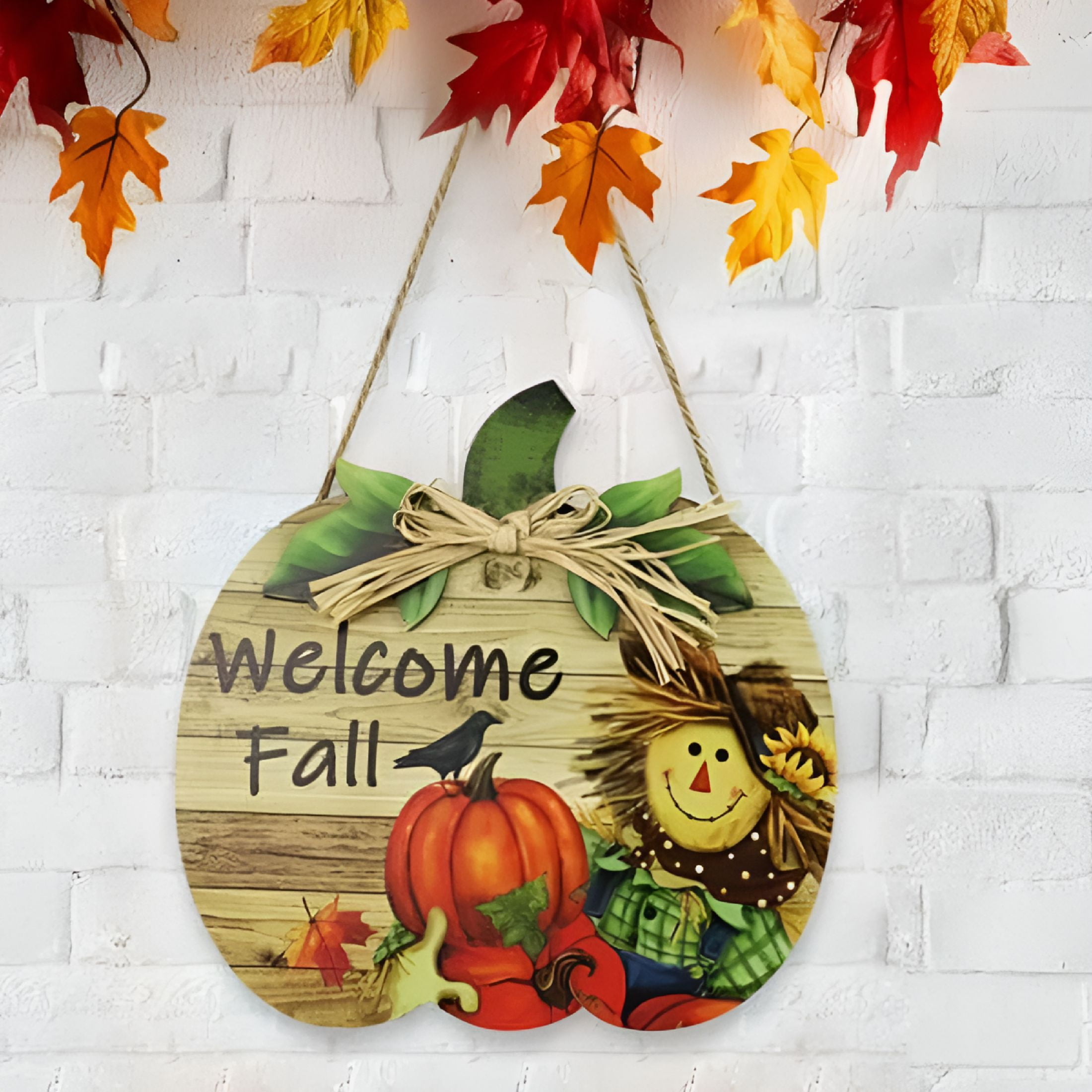 LAMIRO 3-Style Rustic Wood Pumpkin Turkey Welcome Sign for Autumn Fall ...