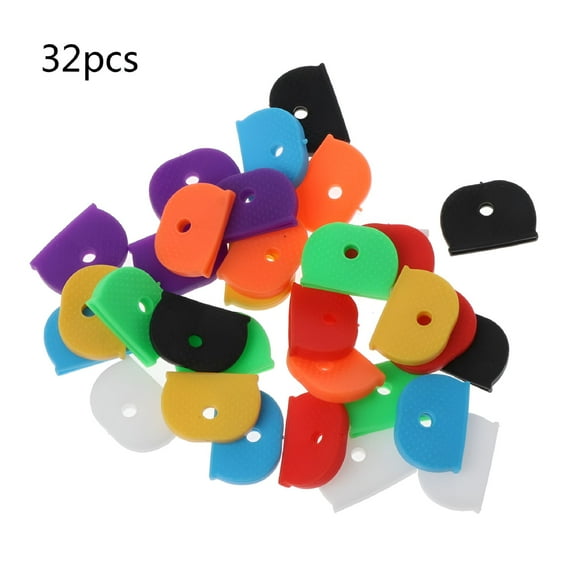 LAMIRO 32Pcs Key Cap Tags Label ID Silicone Coding Color Key Identifier ...