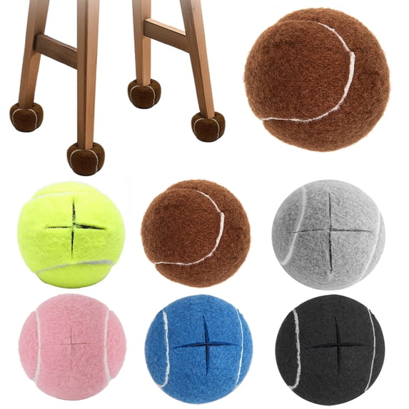 LAMIRO 4 Pcs Pre-Cut Walker Tennis Balls for Furniture Legs Floor ...