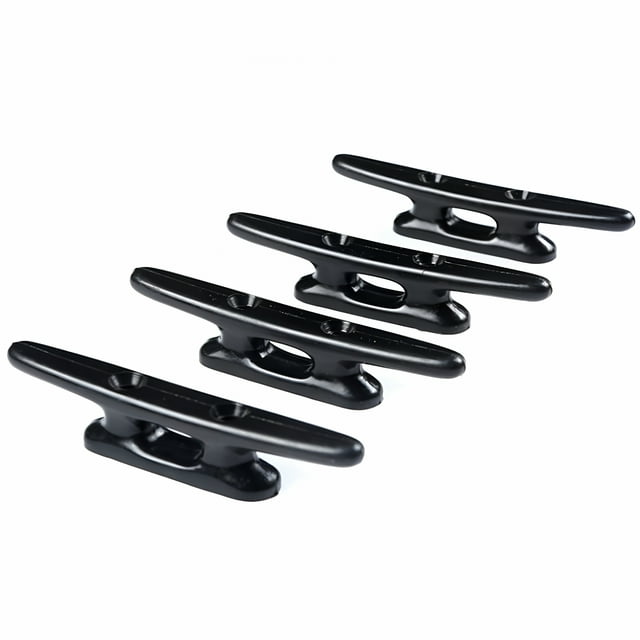 LAMIRO 4Pack 4 Inch Black Boat Cleat Kayak Cleats Boat Dock Cleats Boat ...