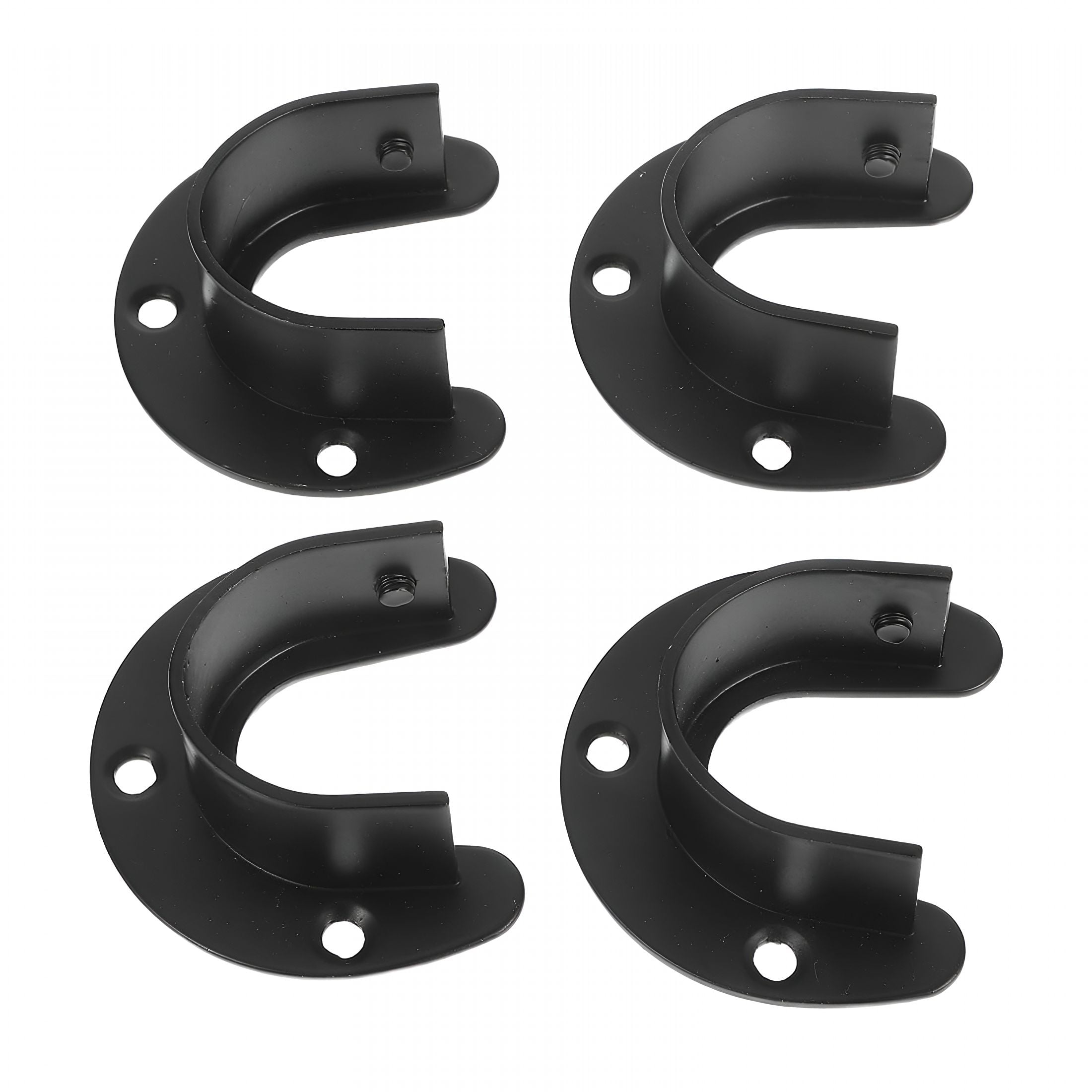 LAMIRO 4Pcs Dowel Rod Holder Closet Brackets Closet Flange Stainless ...