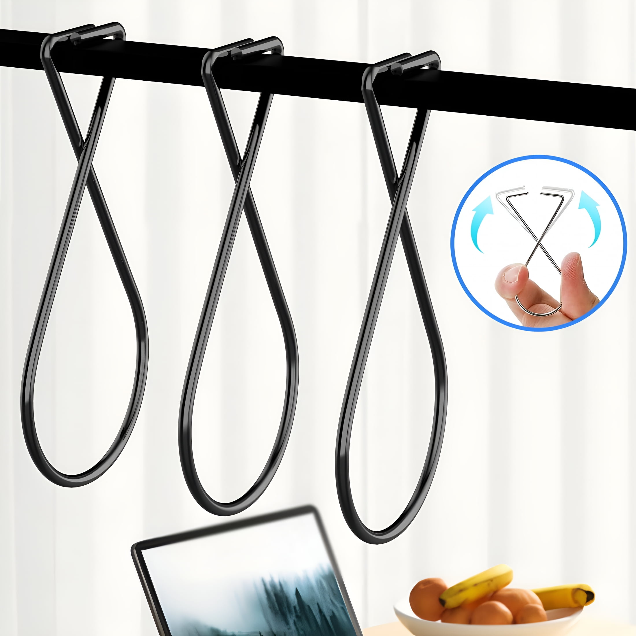 LAMIRO 50Pcs Ceiling Hook Clips,Drop Ceiling Hanger Hooks Hanging on ...