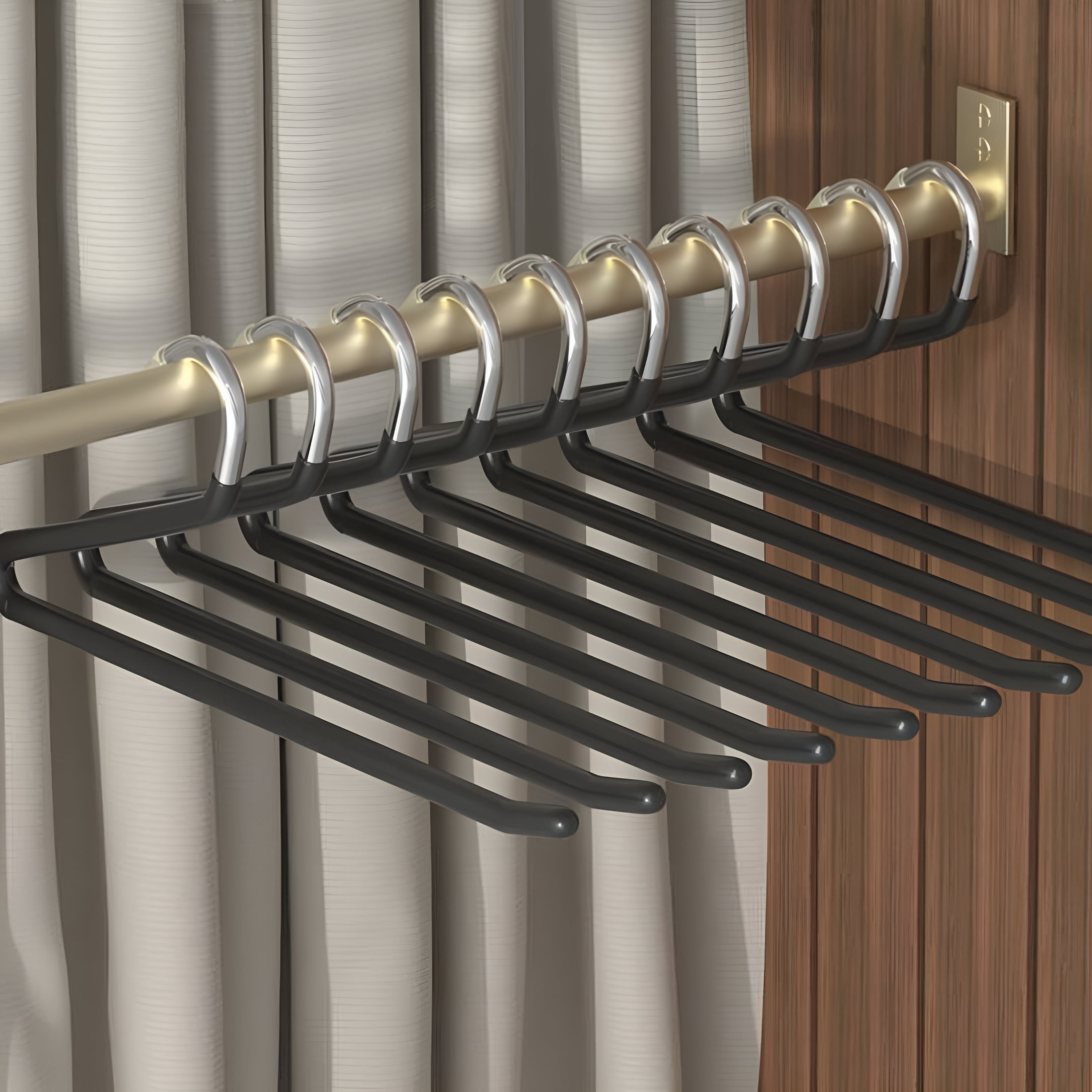 LAMIRO 5Pcs Stainless Steel Pants Hangers,Heavy Duty Space Saving Open ...