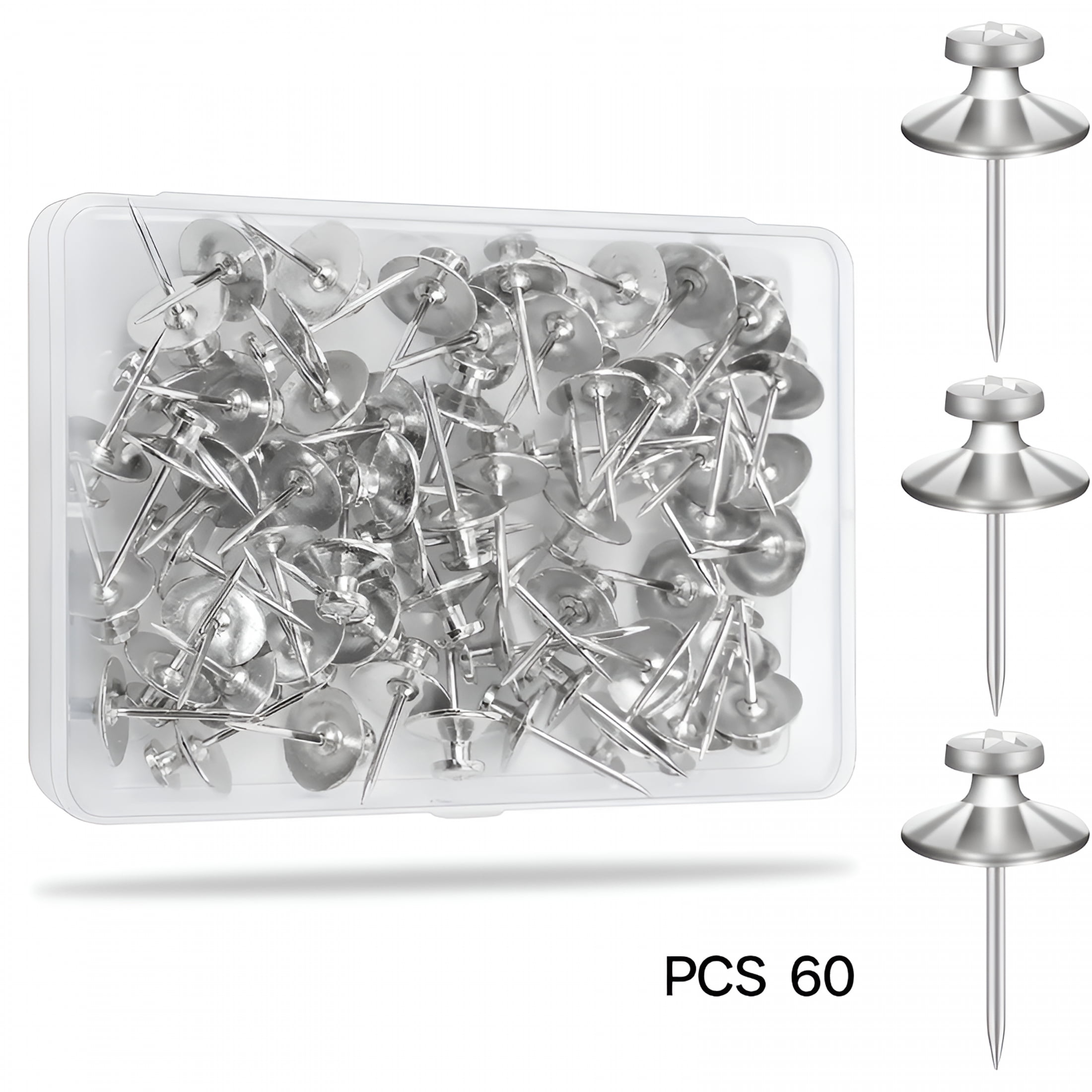 LAMIRO 60Pcs Double Headed Nails for Hanging Pictures,Wall Hangers ...