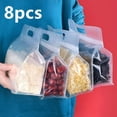 LAMIRO 8pcs Extra-Large Reusable Storage Bags with Easy-Carry Handles ...