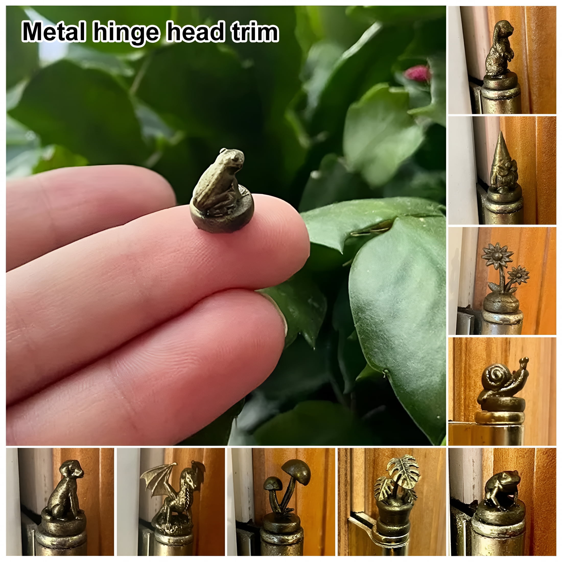 LAMIRO Animal Door Hinge Head Magnetic Bronzed Hinge Topper Decoration ...