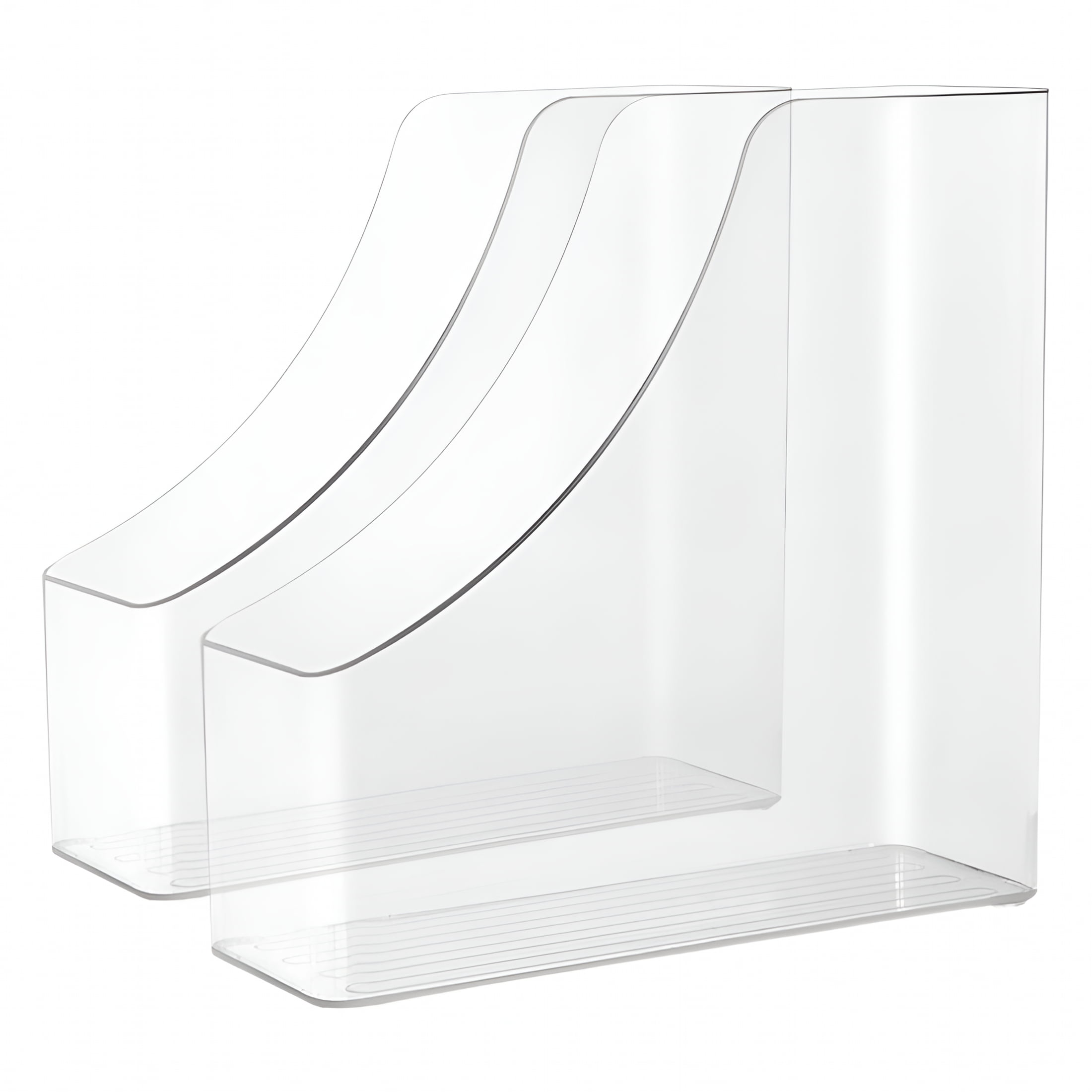 LAMIRO Clear Acrylic Magazine File Holder Vertical File Organizer ...