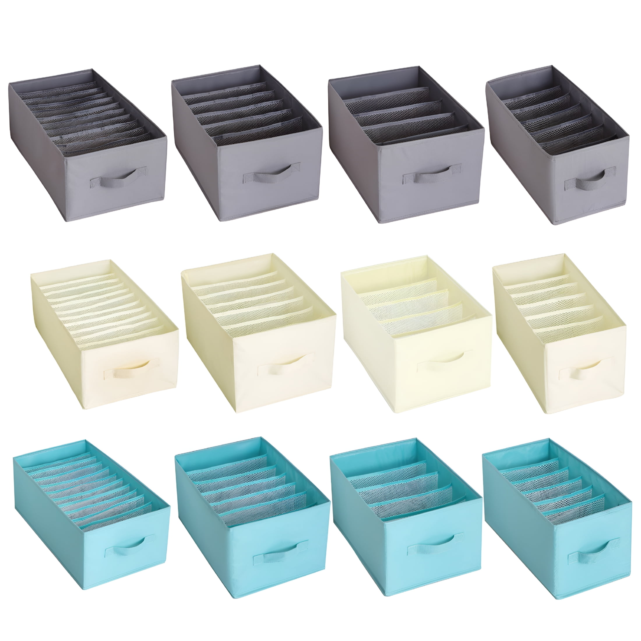 LAMIRO Clothing Organization and Storage Box Multi Compartments Closet ...