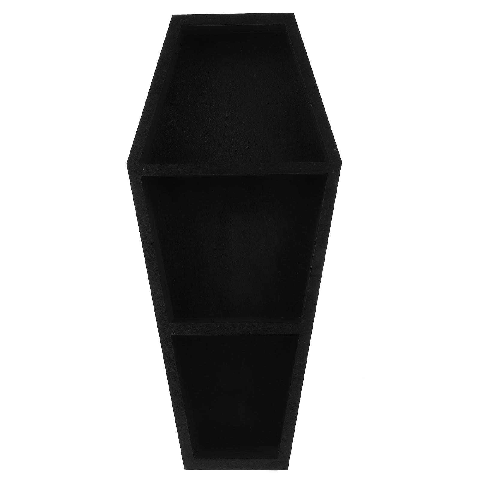 LAMIRO Coffin Shelf Wooden Coffin Storage Rack Spooky Wooden Goth Decor ...