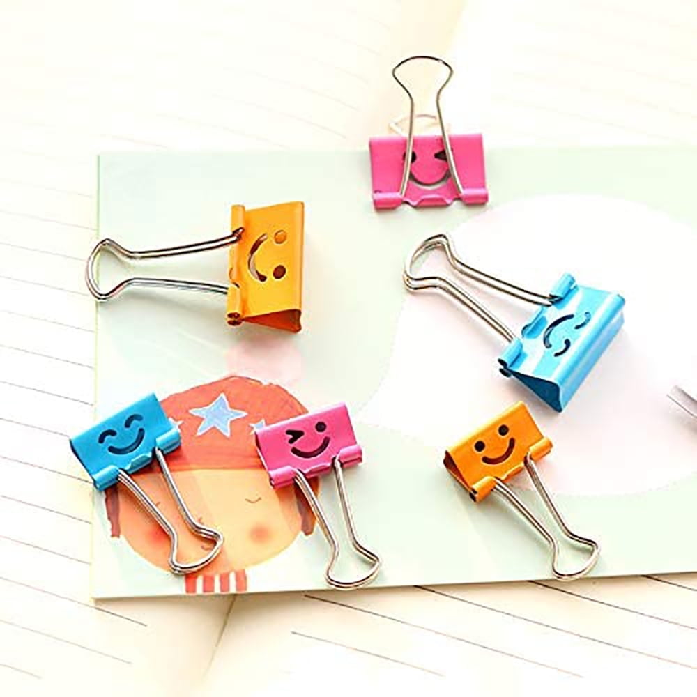 LAMIRO Colored Binder Clips,40 Pack,Small Binder Clips,Mini Binder ...