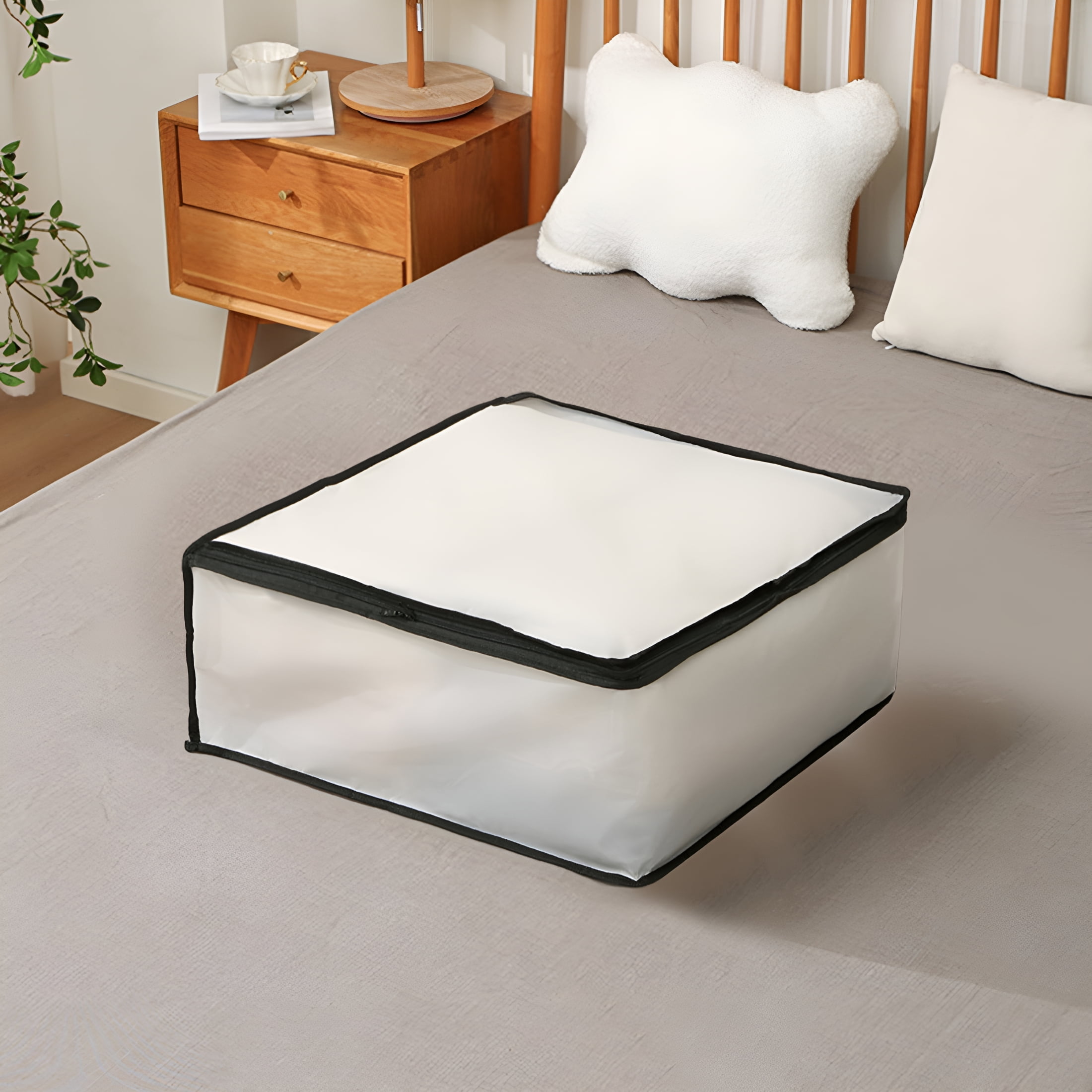 LAMIRO Comforter Storage Bag,Eva Quilt Bag Folding Plastic Storage Box ...